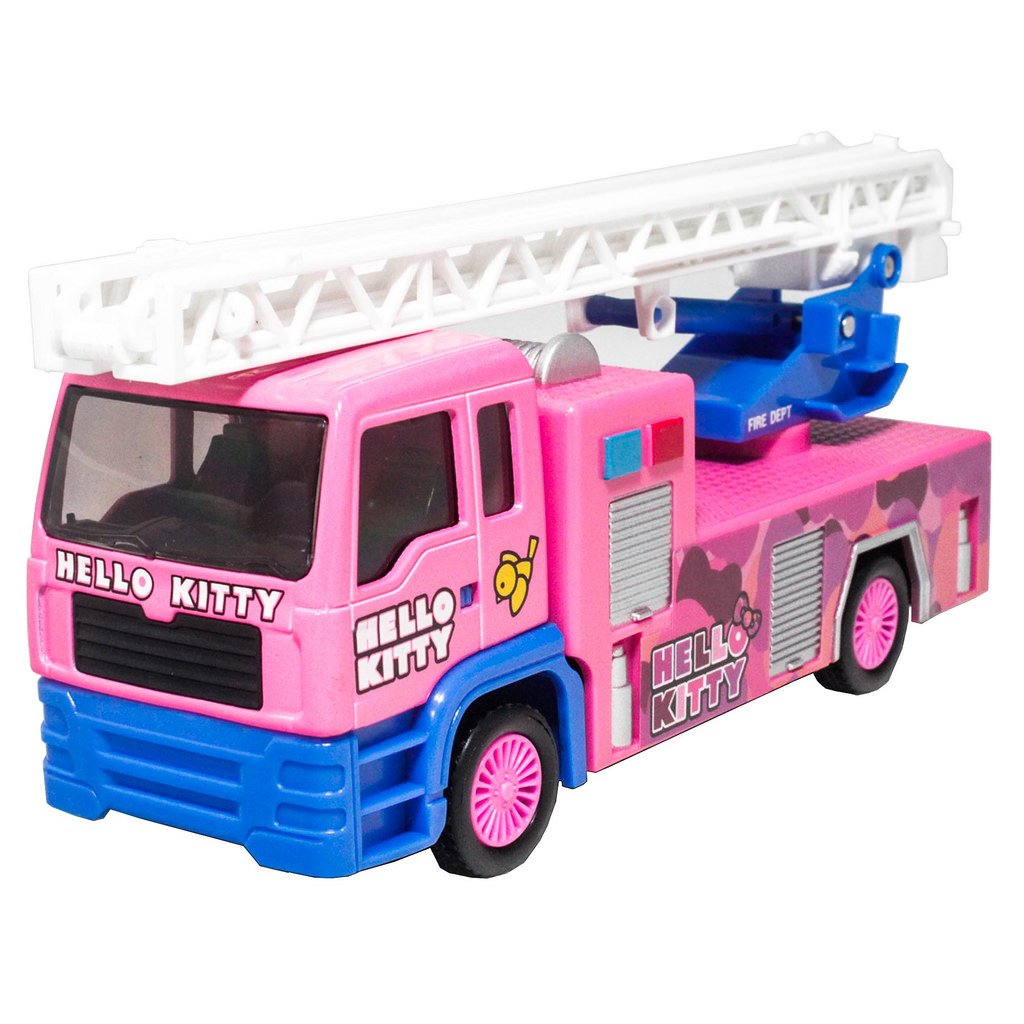Buy Sanrio Hello Kitty Die-Cast 6 inch Fire Ladder Truck Pink Model ...