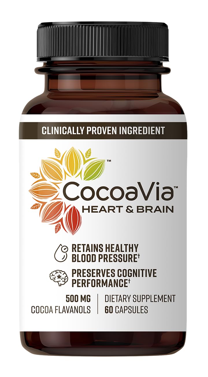 Amazon.com: CocoaVia Heart & Brain Supplement, 30 Day, Cocoa Flavanol ...
