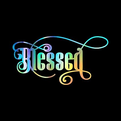 Amazon.com: Blessed Decal Vinyl Sticker Auto Car Truck Wall Laptop ...