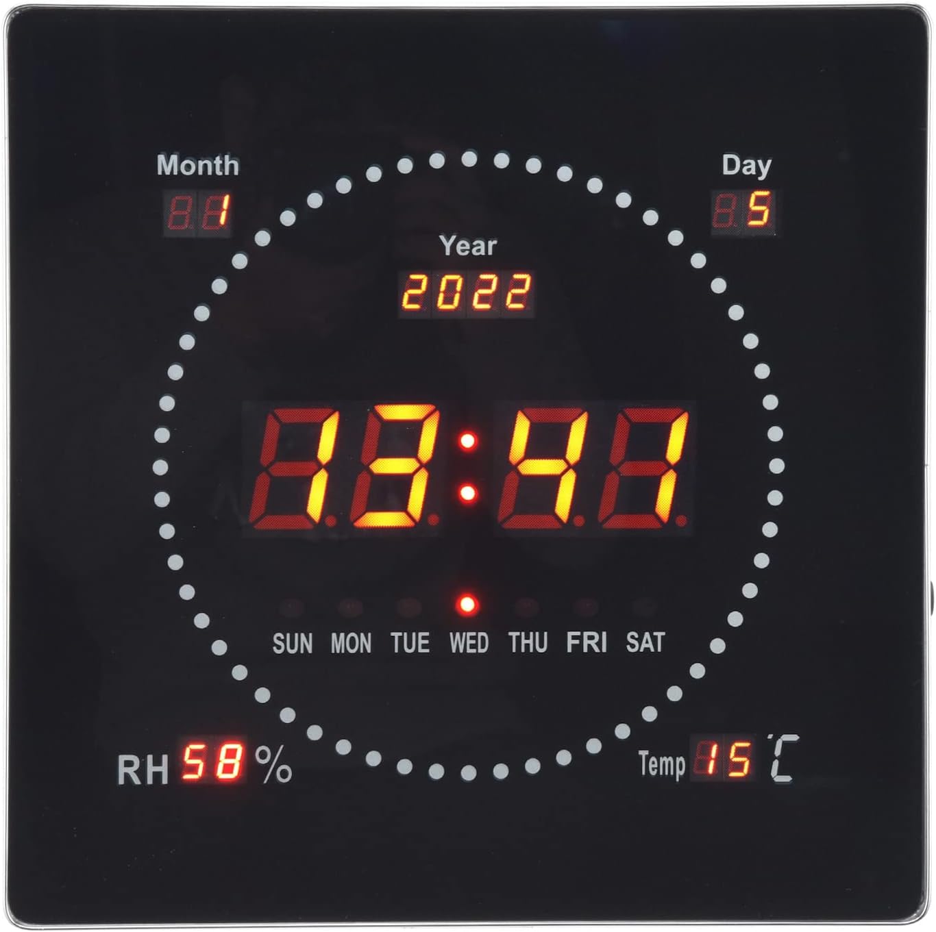 Topiky Large LED Digital Wall Clock, Battery Operated Digital Desk ...