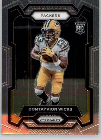 Amazon.com: 2023 Panini Prizm #333 Dontayvion Wicks RC Rookie Green Bay ...
