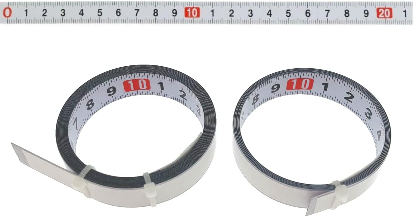 JZK 2 PCS 1m and 2m self adhesive measuring tape, Left to Right steel ...