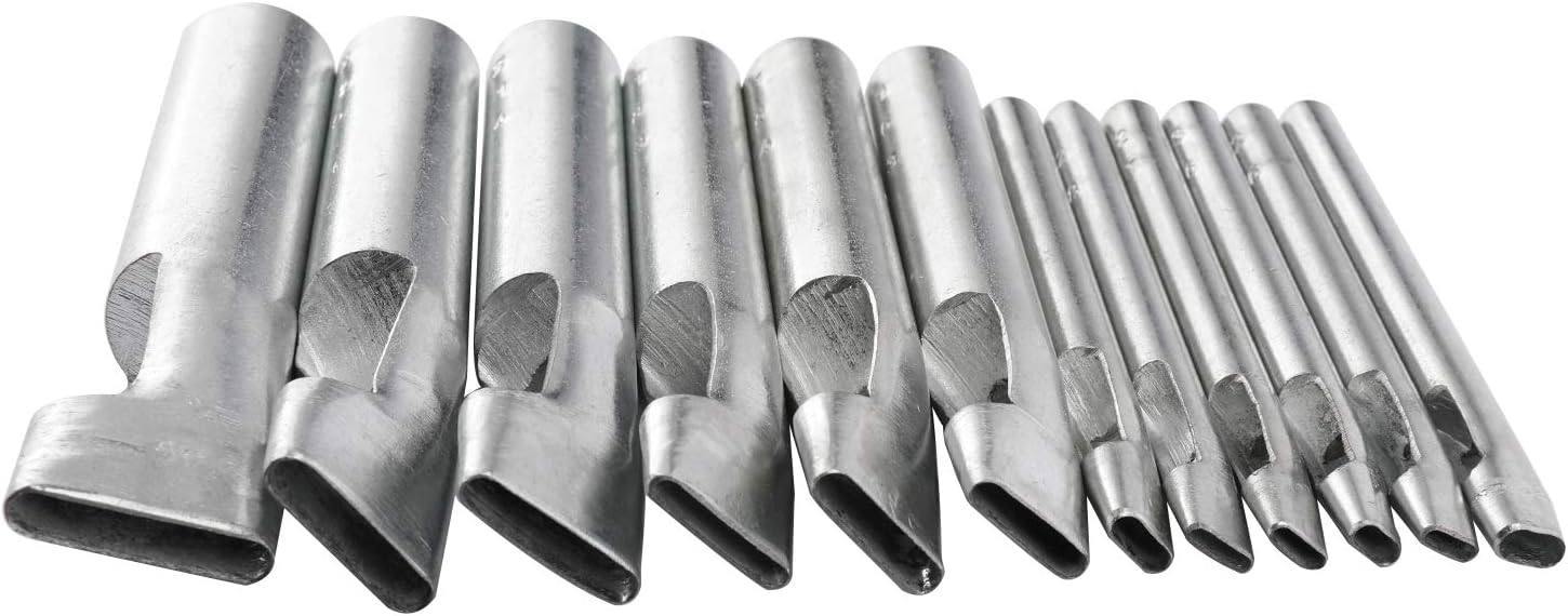 Amazon.com: YaeKoo Leather Craft Oval Shape Hole Punch Set 2mm-5mm ...