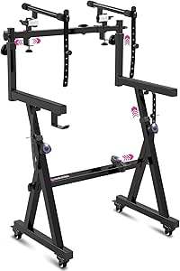 Amazon.com - Liquid Stands Dual Piano Keyboard Stand w/ Wheels and 2nd ...
