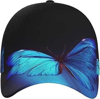 Amazon.com: Butterfly Baseball Cap Adjustable Snapback Cap Cute Sun Hat ...