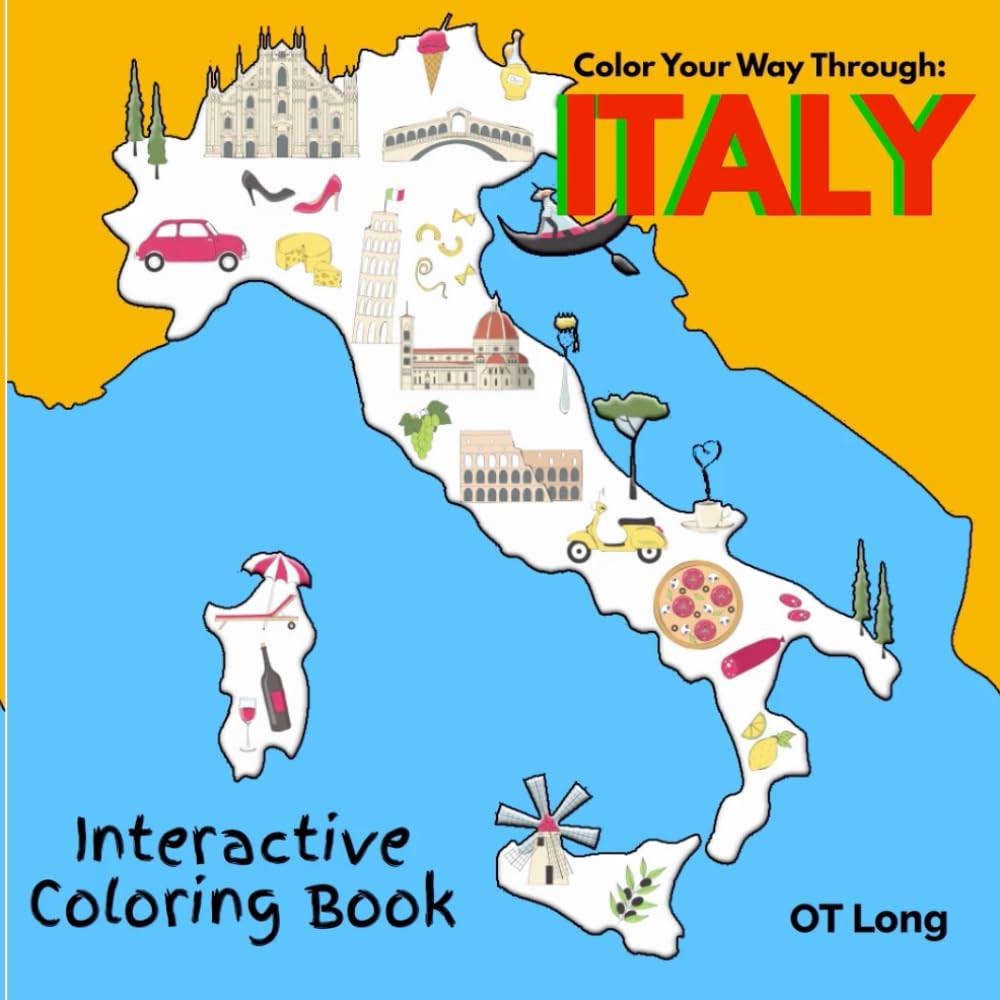 Color Your Way Through Italy!: Italian Interactive Coloring Adventure ...