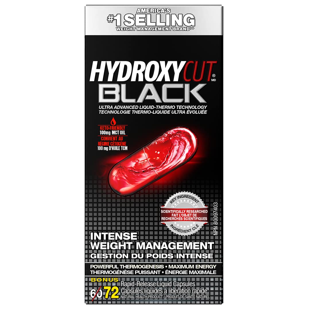 Hydroxycut Weight Loss Pills for Women & Men, Hydroxycut Black, Weight ...