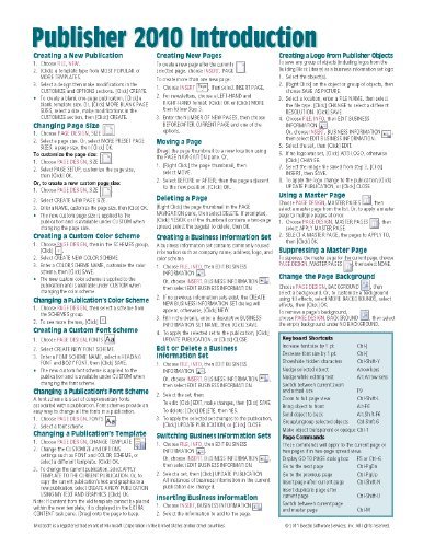 Amazon.in: Buy Microsoft Publisher 2010 Quick Reference Guide: Introduction (Cheat Sheet of ...