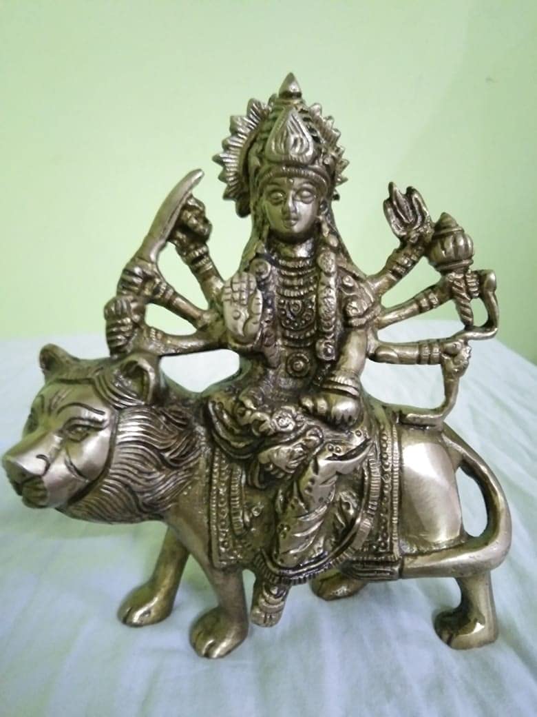 Radhna Brass Metal Shri Durga Maa Murti Shri Ambe Maa | Desertcart Morocco