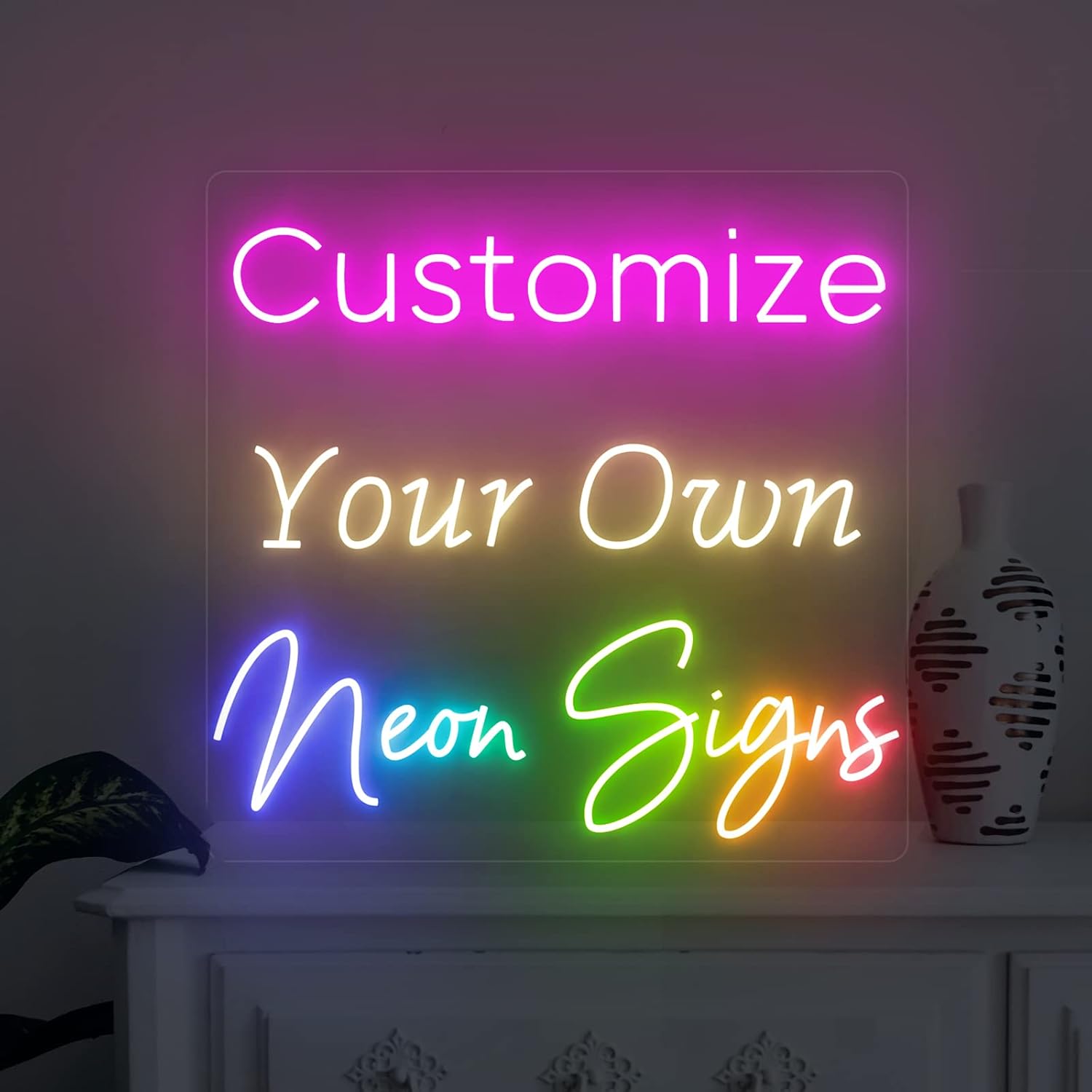 KANAYA Custom Neon Sign 1 Line 20 Inch, Personalized LED Neon Name Sign ...
