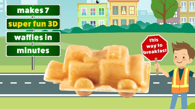 Car Waffle Maker Cars & Trucks Mini Waffle Maker - 7 Vehicle Shapes ...