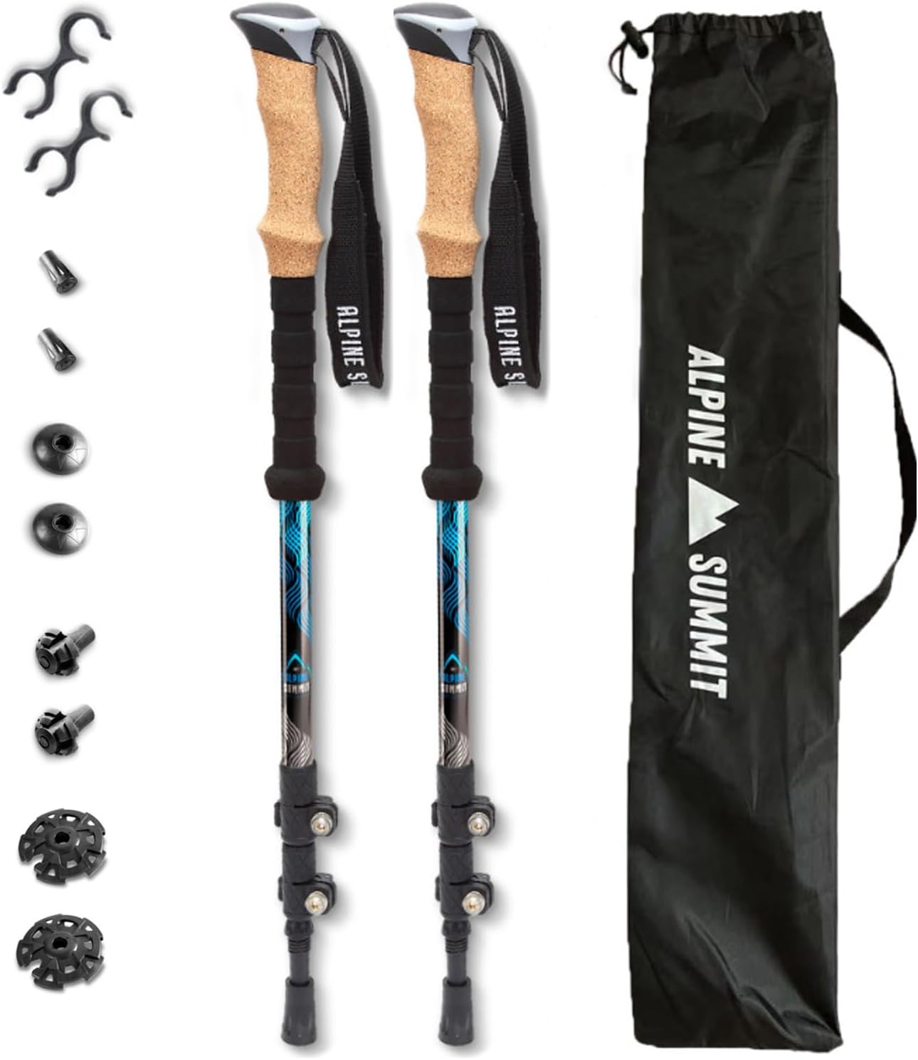 Amazon.com : Trekking Poles ，2 Hiking Sticks - Adjustable Hiking Poles ...
