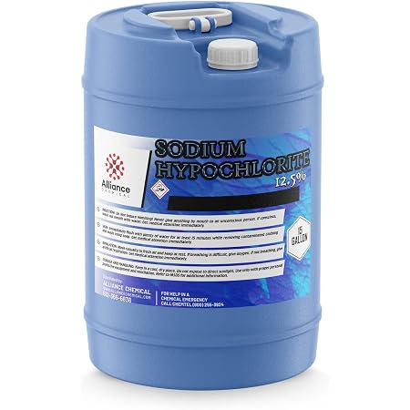 Amazon.com: Sodium Hypochlorite 12.5% - 5 Gallon Pail - High Purity NSF ...