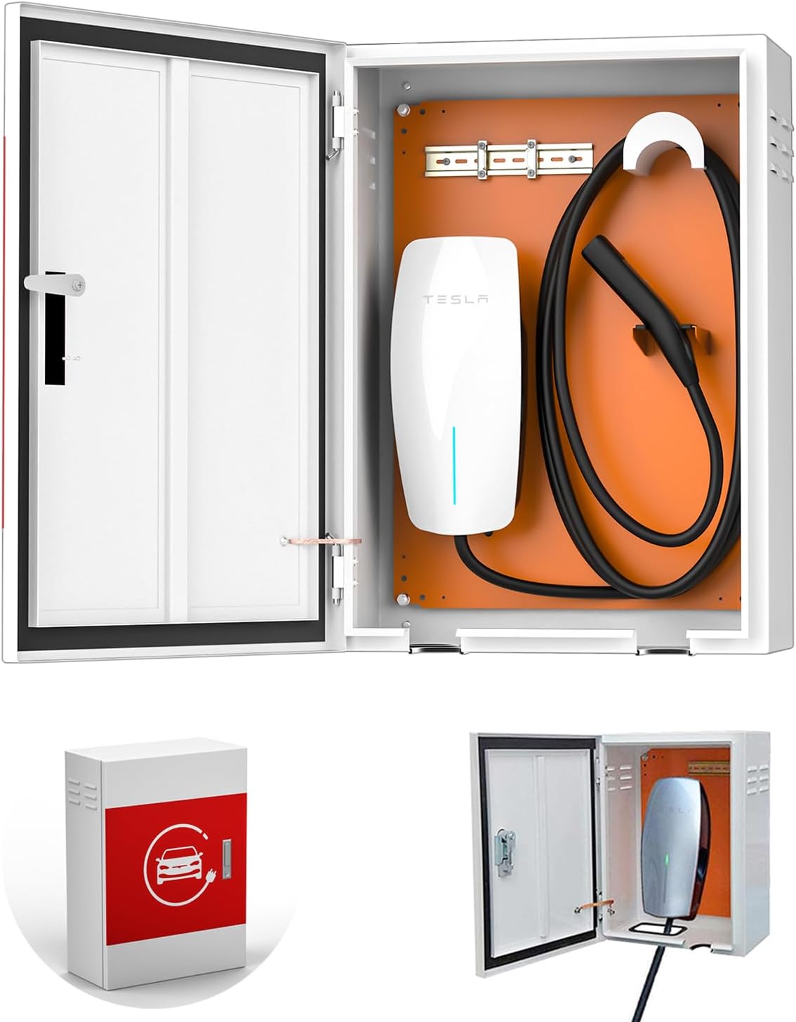 BMZX Tesla Charger Station Box for Tesla Gen 2/Gen 3 Wall Connector, 29 ...