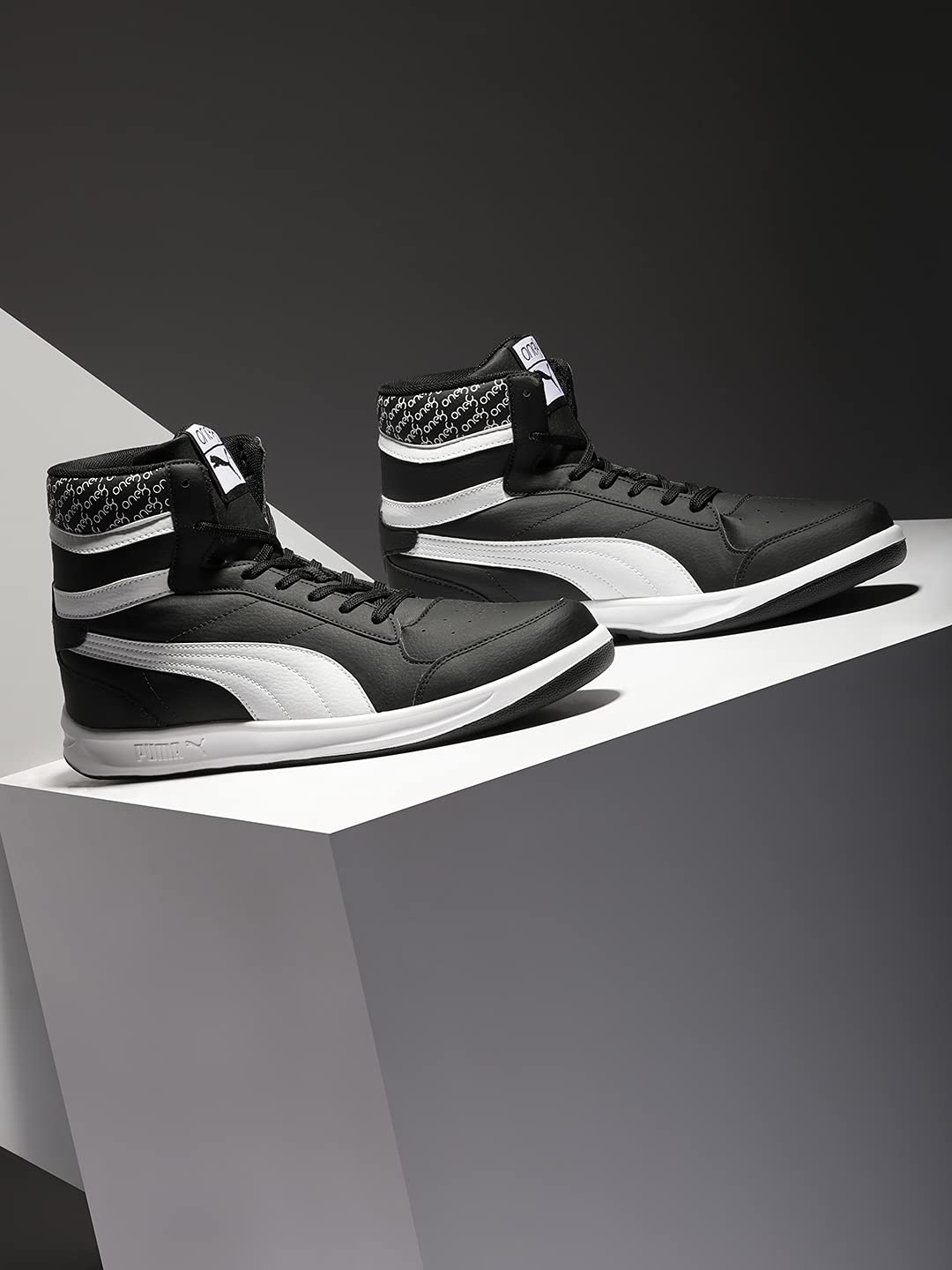 Buy Puma Unisex Adult One8 Mid V2 Idp Black White Sneaker-7 UK ...