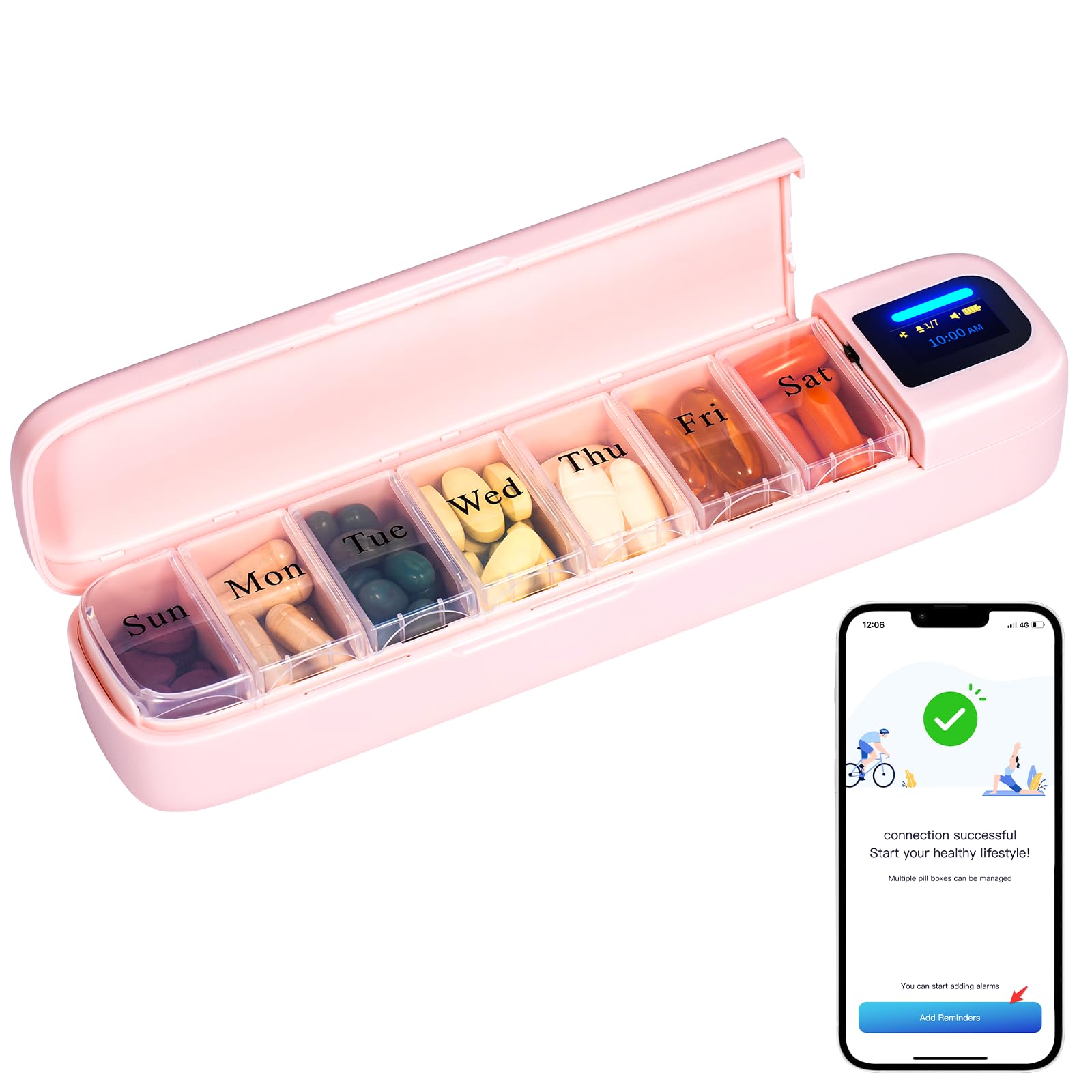 Snapklik.com : Weekly Smart Pill Organizer