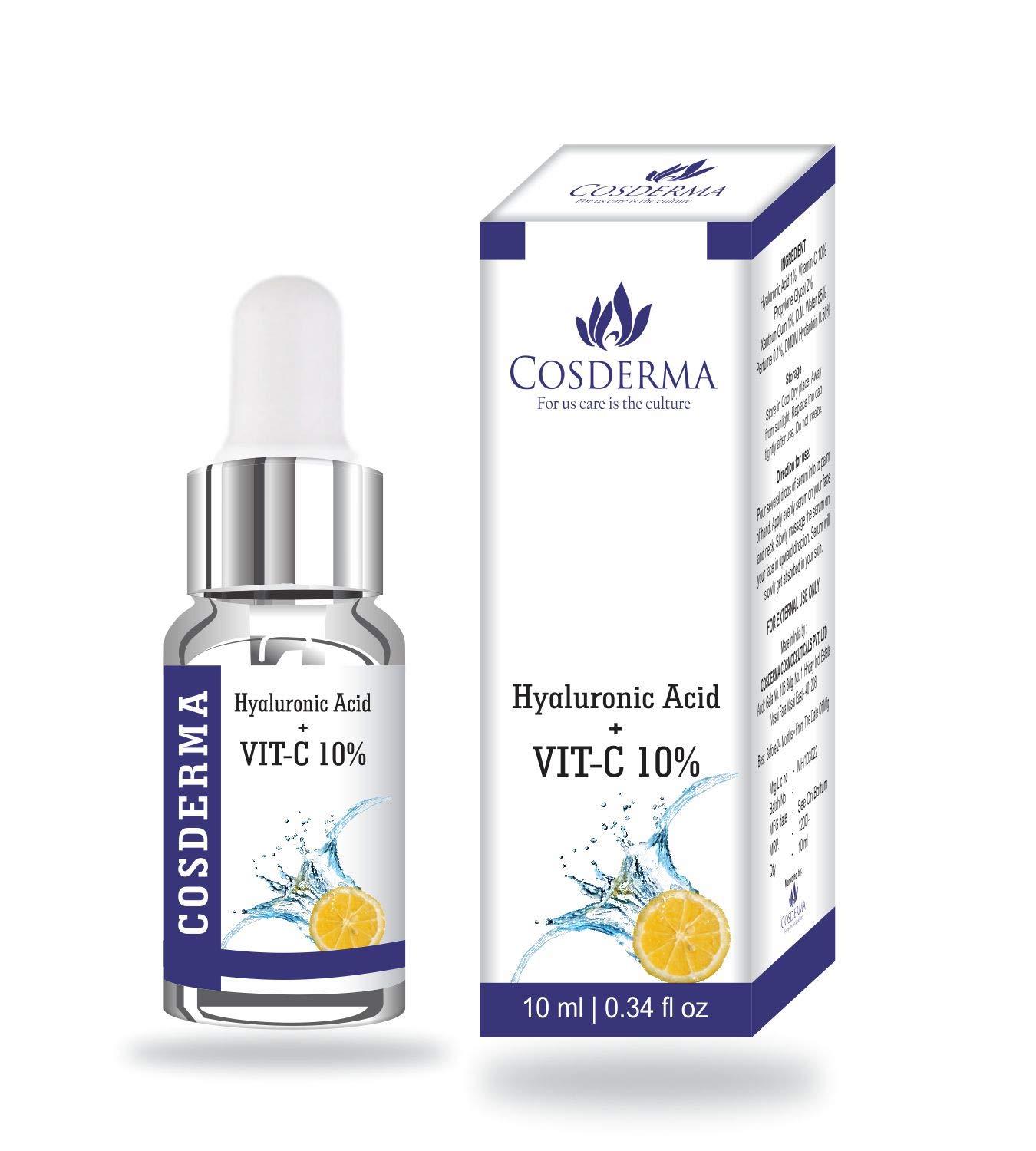 Derma Roller Serum Hyaluronic Acid Vitamin C Combo Serum Sterile Safe ...