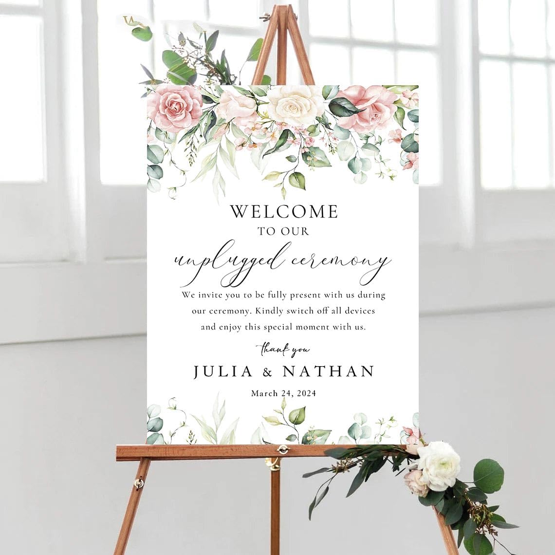 Amazon.com : Personalized Welcome To Our Unplugged Ceremony, Unplugged ...