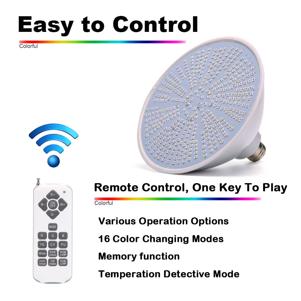Snapklik.com : Pool Light Blub, 12V 40W RGB Color Changing LED Pool ...