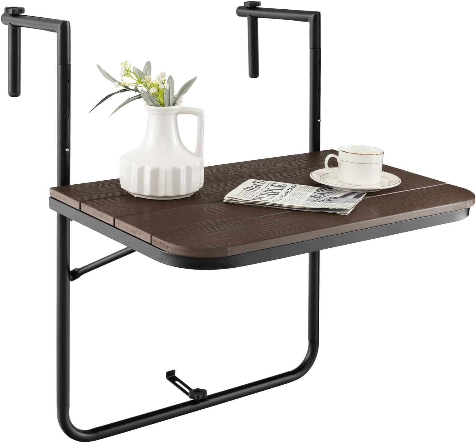 Deuba Table de Balcon Suspendue en Bois d'acacia certifié FSC Table de ...