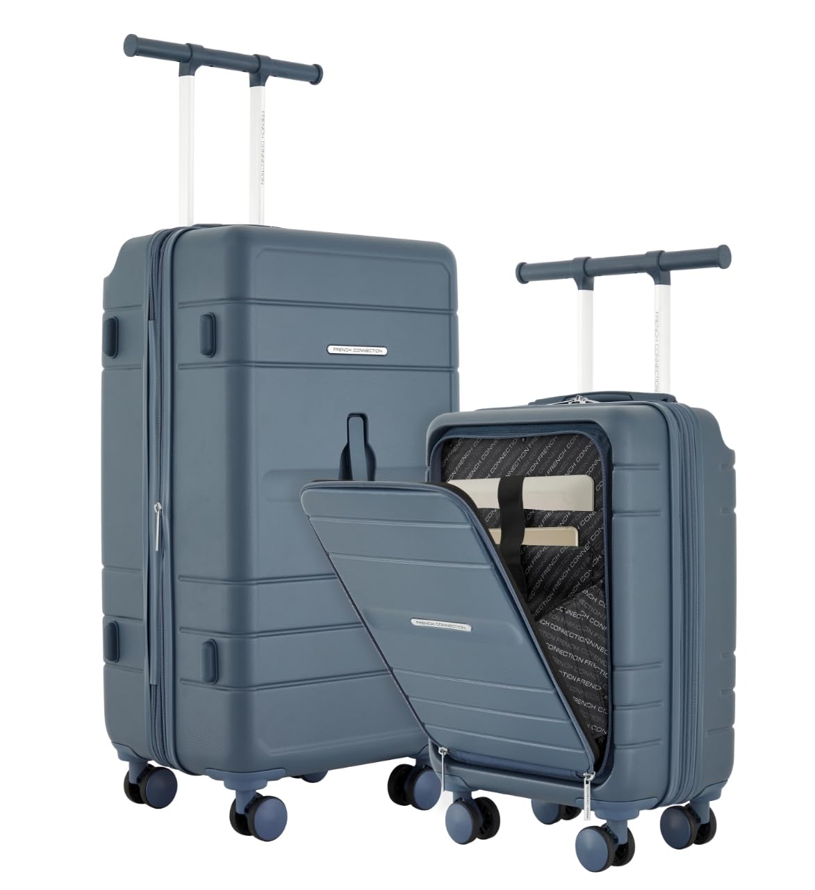 Amazon.com | French Connection 2 Piece Trunk Luggage Set, Navy ...