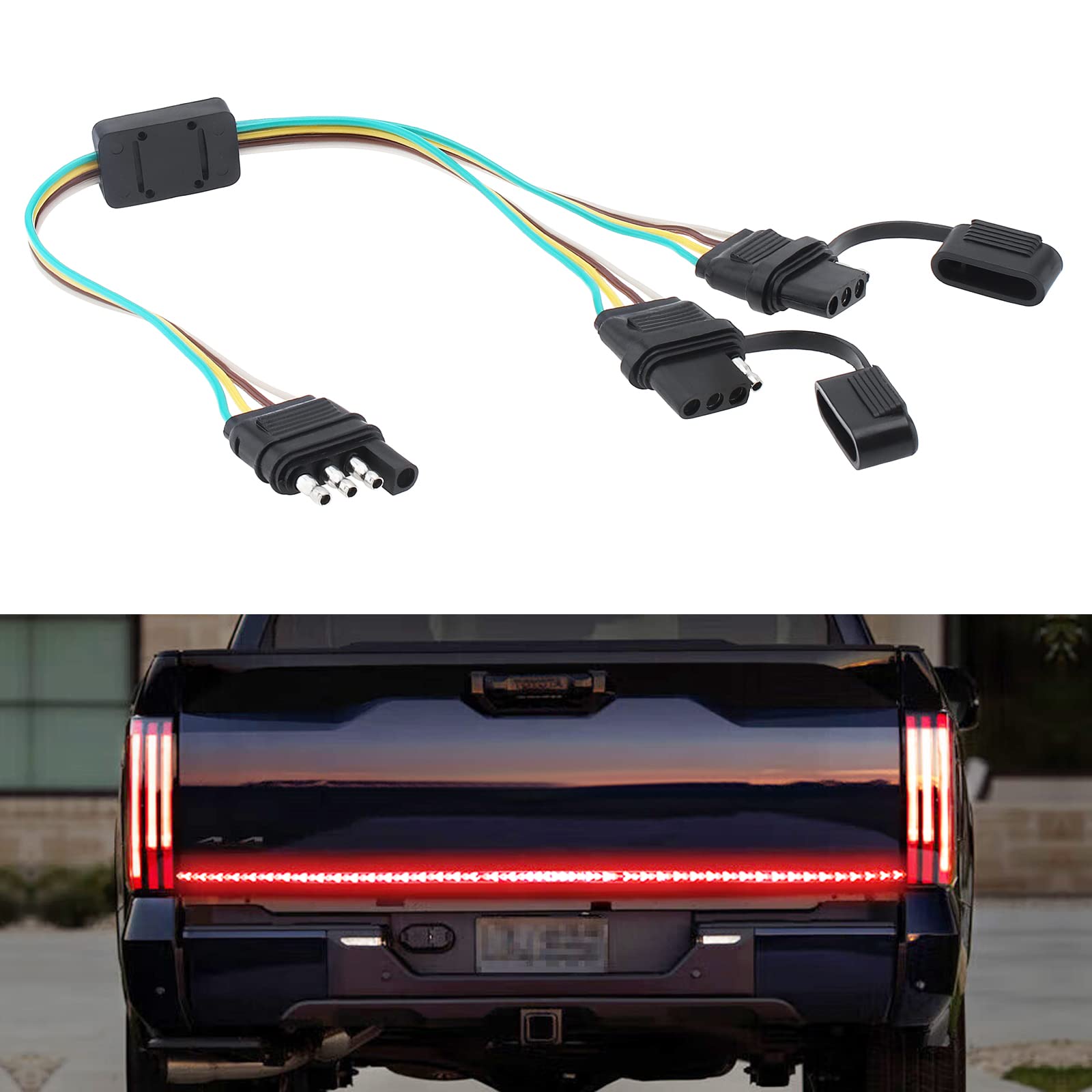 Snapklik.com : Universal 4 Way Y-Splitter Plug For Tailgate Light Bar ...