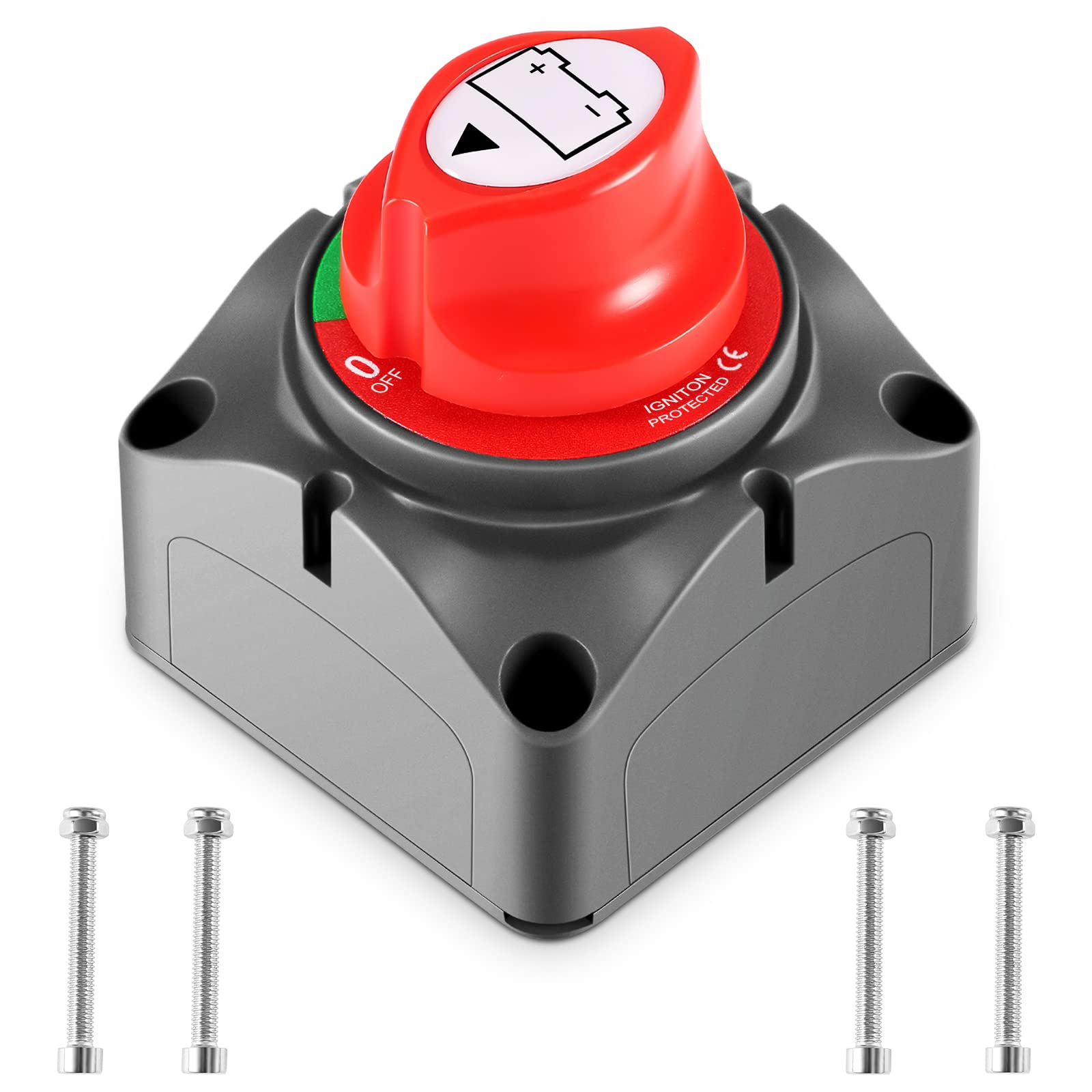 Telsitine Battery Disconnect Switch, 12V-48V Battery Isolator Switch ...