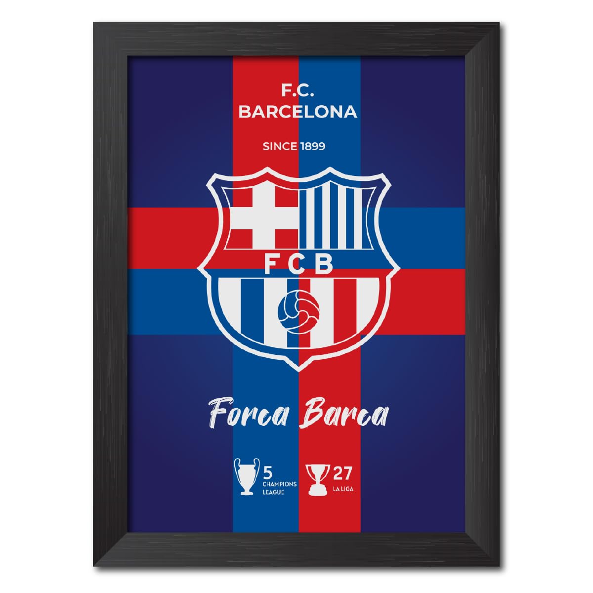 TenorArts FC Barcelona Poster Logo Laminated Photo Frame Painting with ...