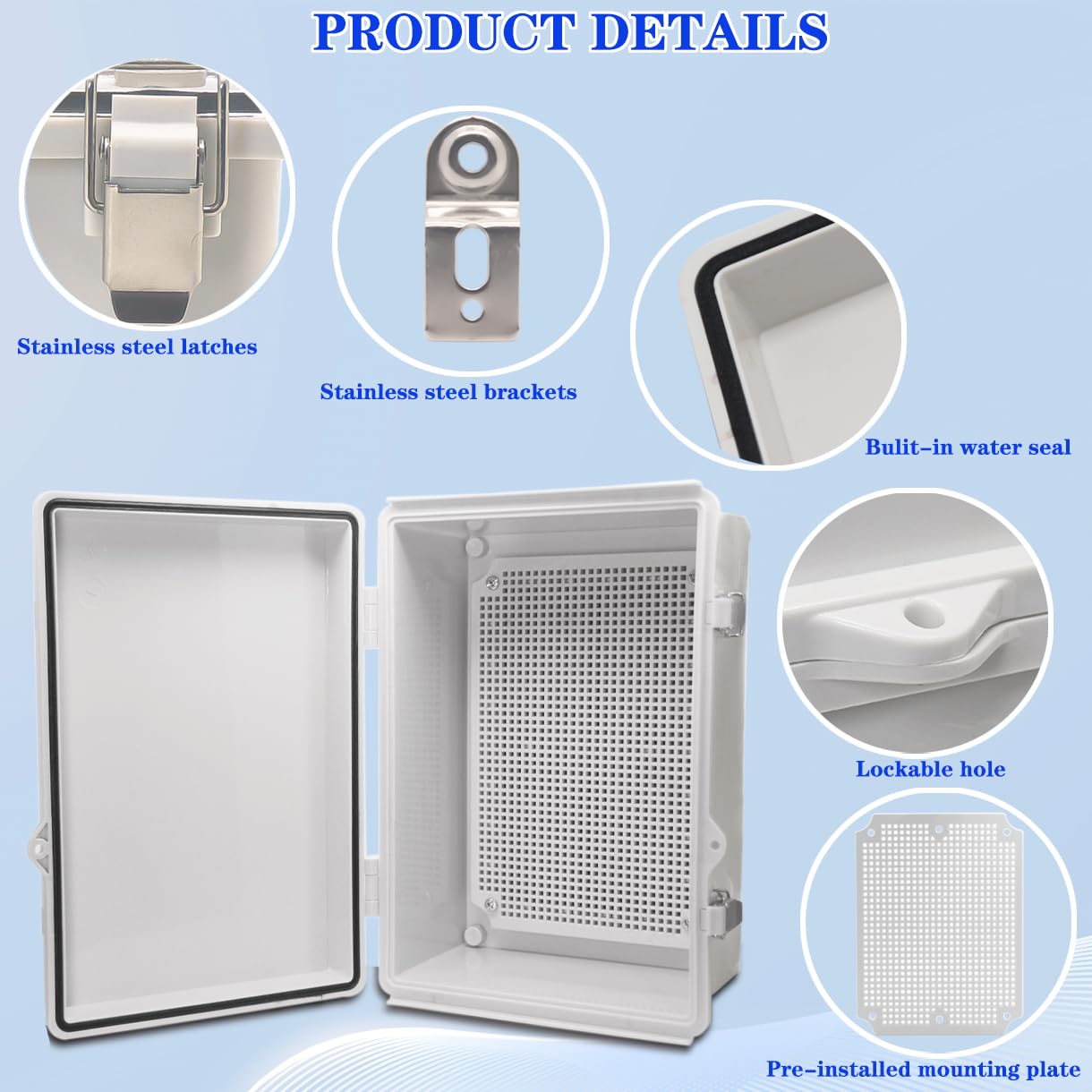 Snapklik.com : YETLEBOX Outdoor Waterproof Electrical Box Junction Box ...