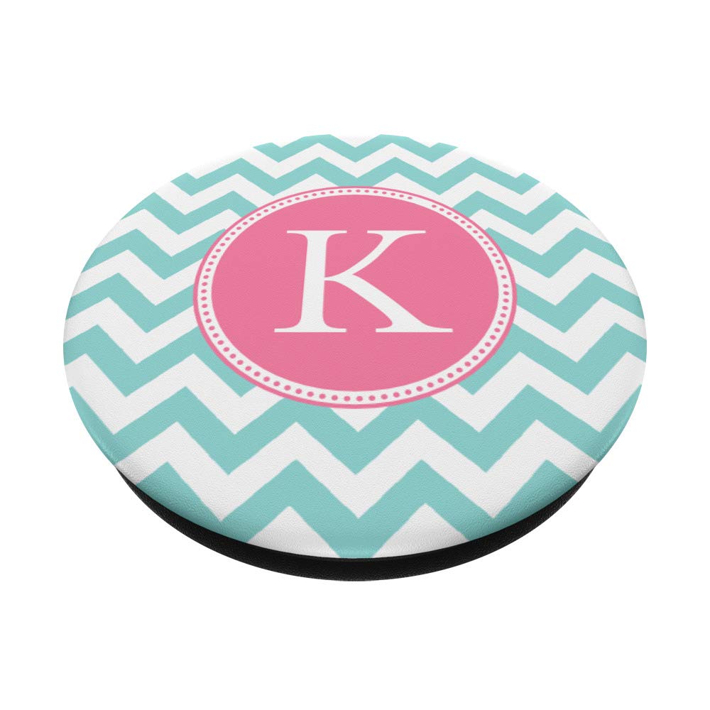 Mint And Coral Chevron Pattern