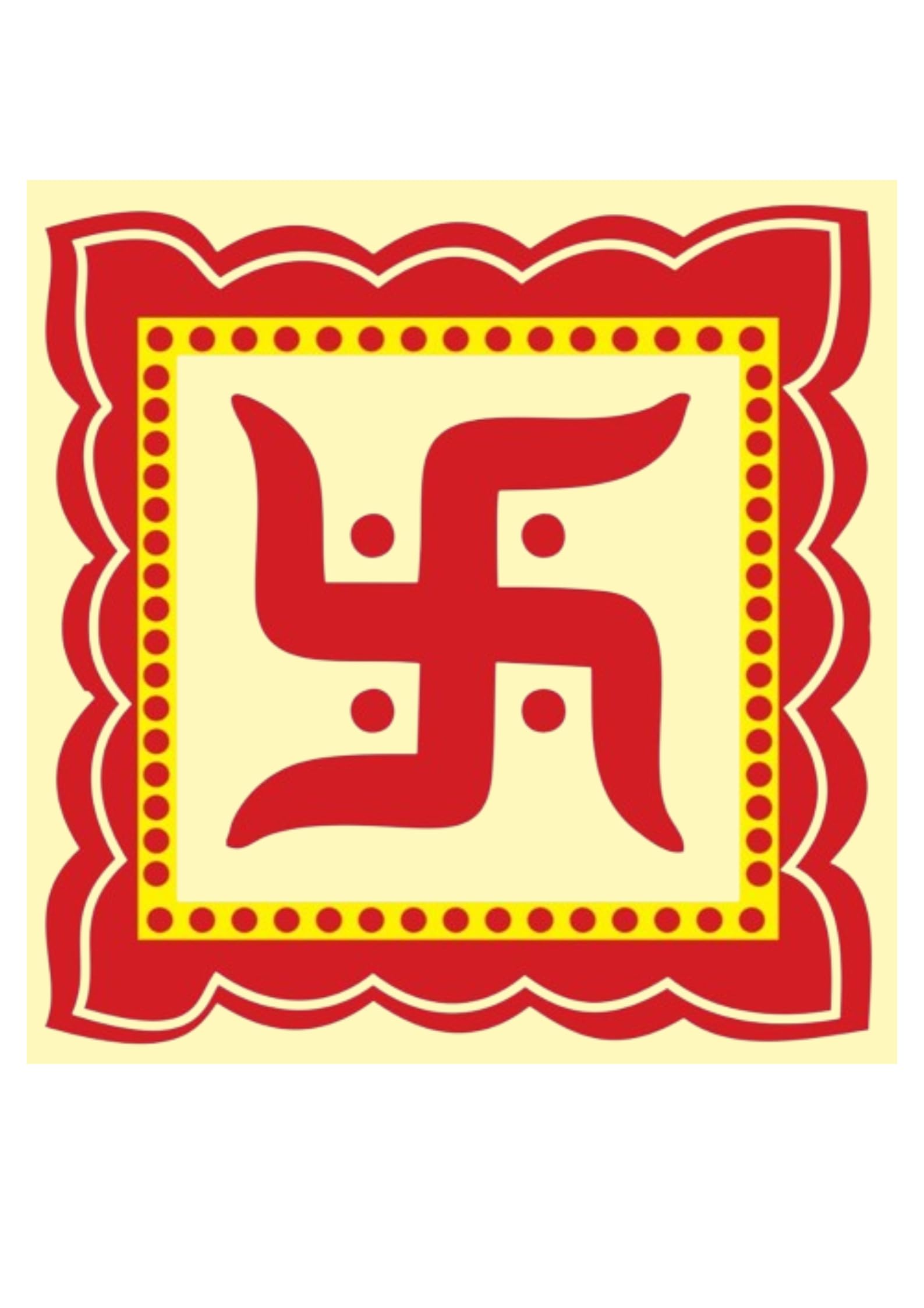 golden swastik sticker for main door small size for car bike laptop ...