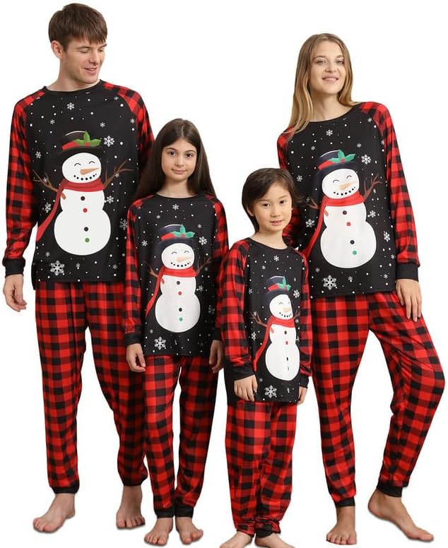MDAI Family Christmas Pajamas Set-Matching Christmas Family Pajamas,Red ...