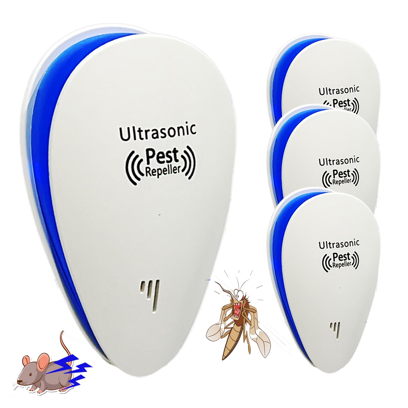 Ultrasonic Pest Repeller, Powerful Mouse Repellent Plug In Pest Control ...