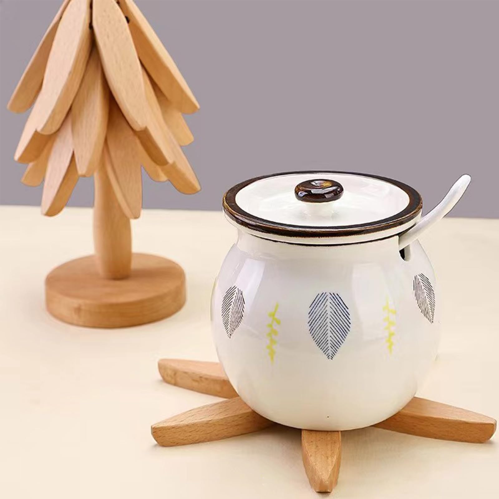 Sottopentola Per Piatti Caldi E Padelle, Set Di 4 Presine Albero ...