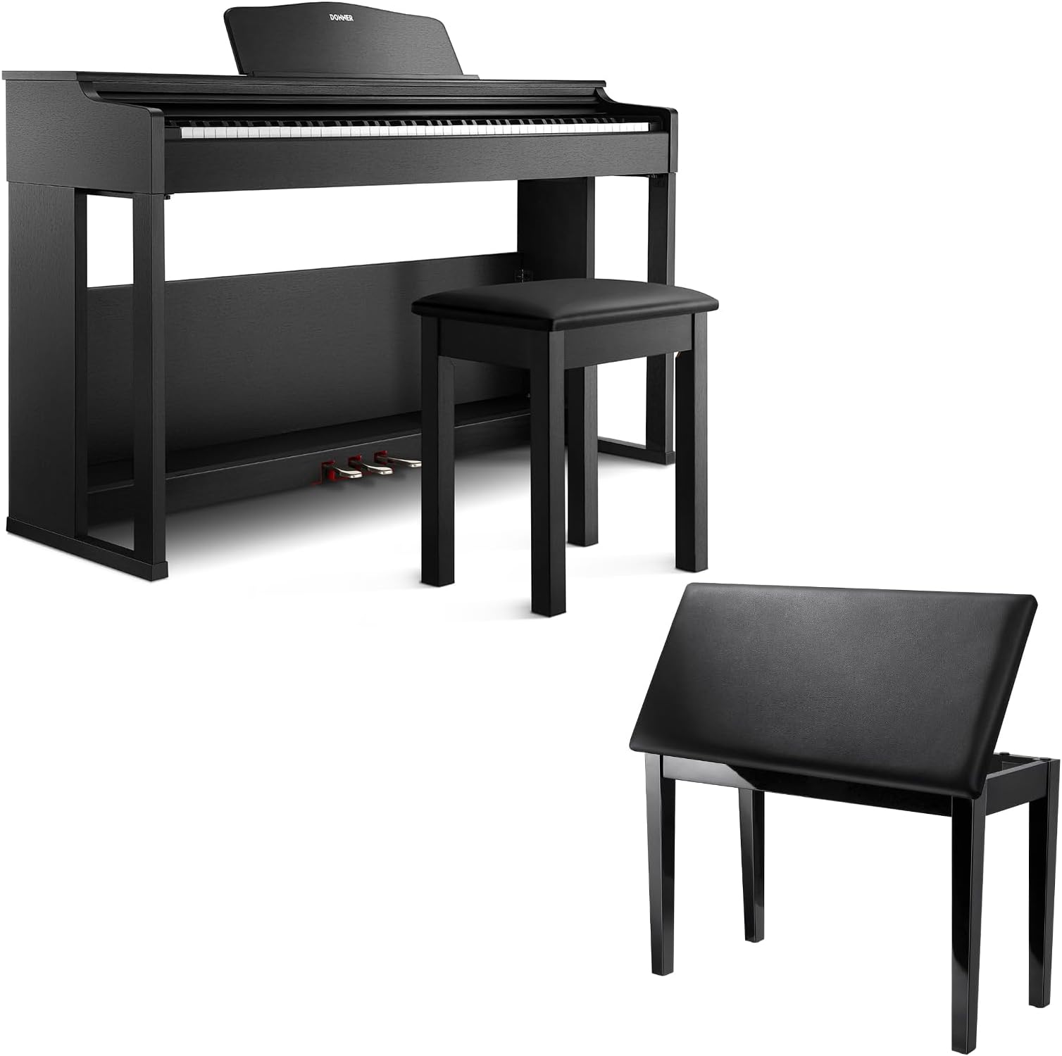 Amazon.com: Donner DDP-100S Digital Piano 88 Key Weighted Graded Hammer ...