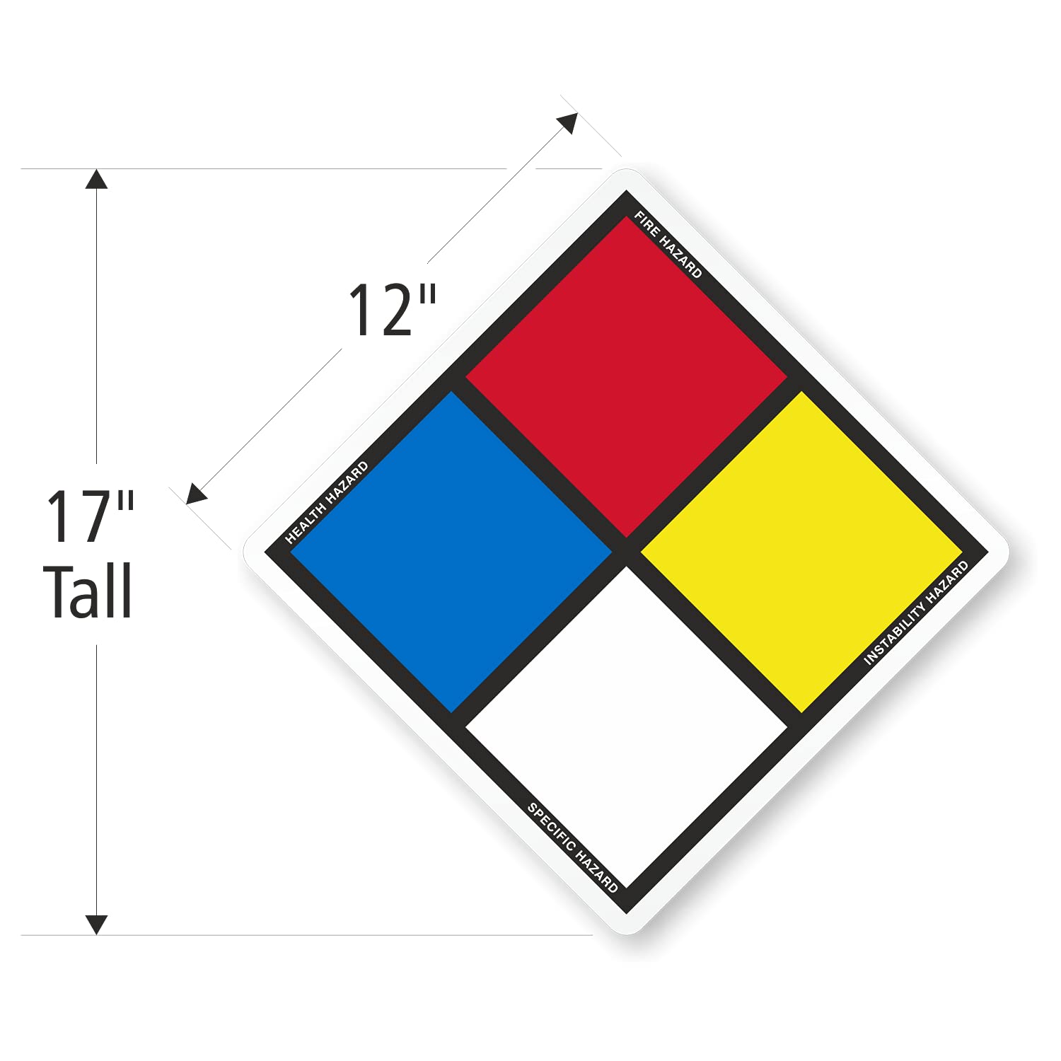 SmartSign NFPA Adhesive Label Kit | 17 Tall Diamond Laminated Vinyl in ...