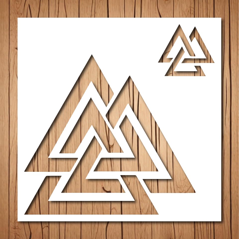 Amazon.com : Generic Viking Valknut Stencil | Reusable Rune Nordic ...