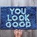 Amazon.com: You Look Good Bath Mat Funny Cute Bathroom Rugs Navy Blue ...