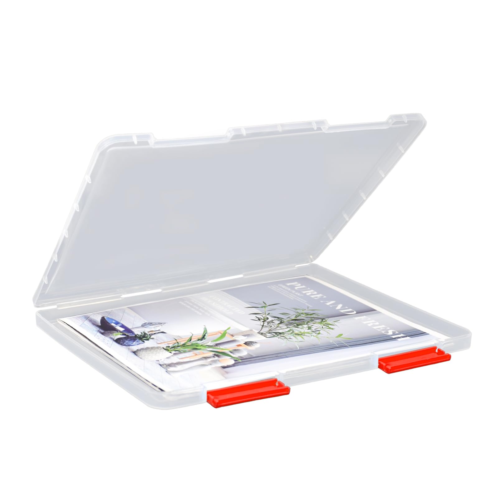Sayeec Portable Project Case A4 Plastic Transparent File Storage Box ...