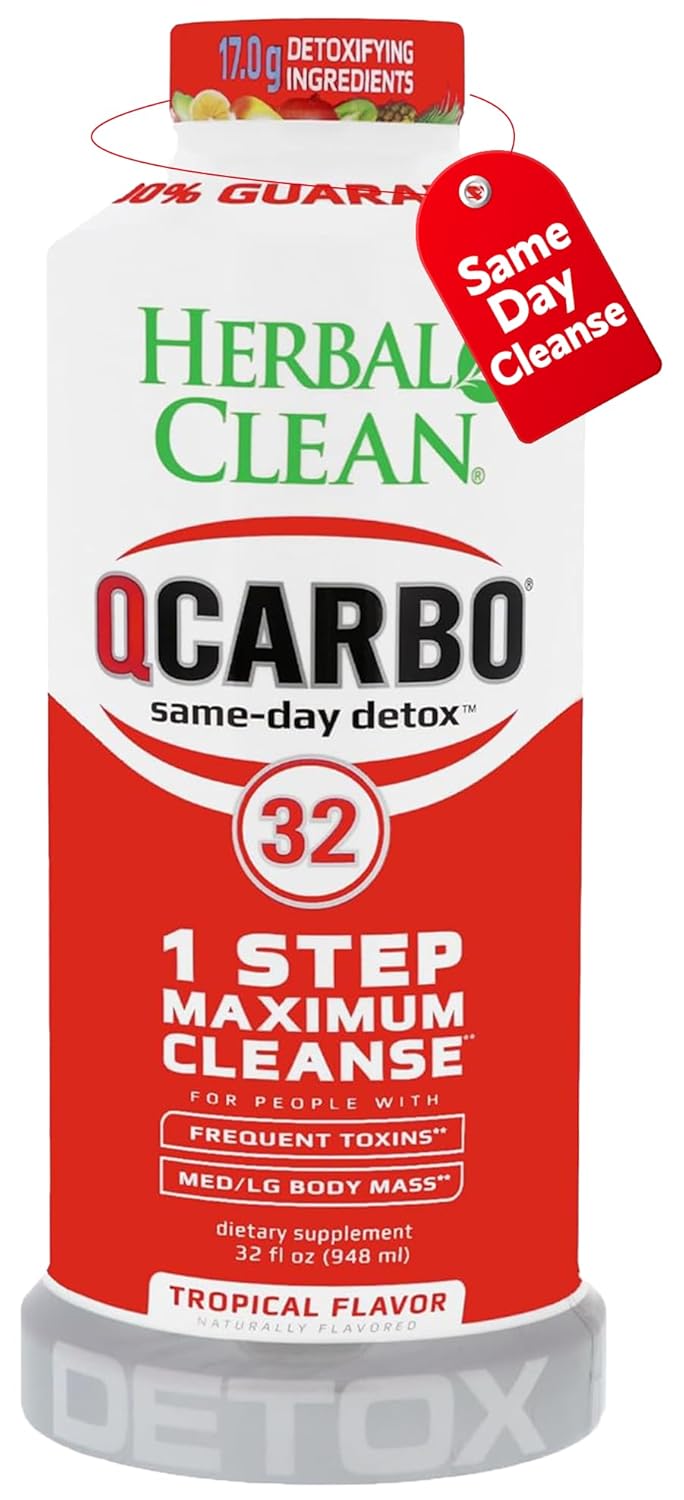 Amazon.com: Herbal Clean Qcarbo32 Same-Day Detox Cleanse Drink (32 fl ...