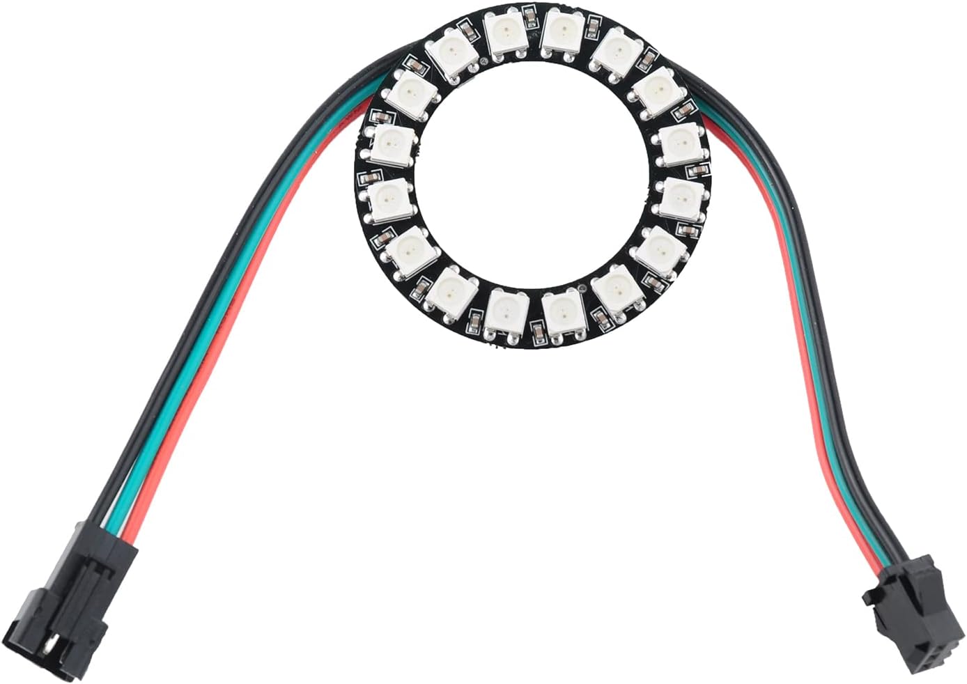 Amazon.com: Geekstory 2PCS 35Bits WS2812 5050 RGB LED Ring Lamp Light ...