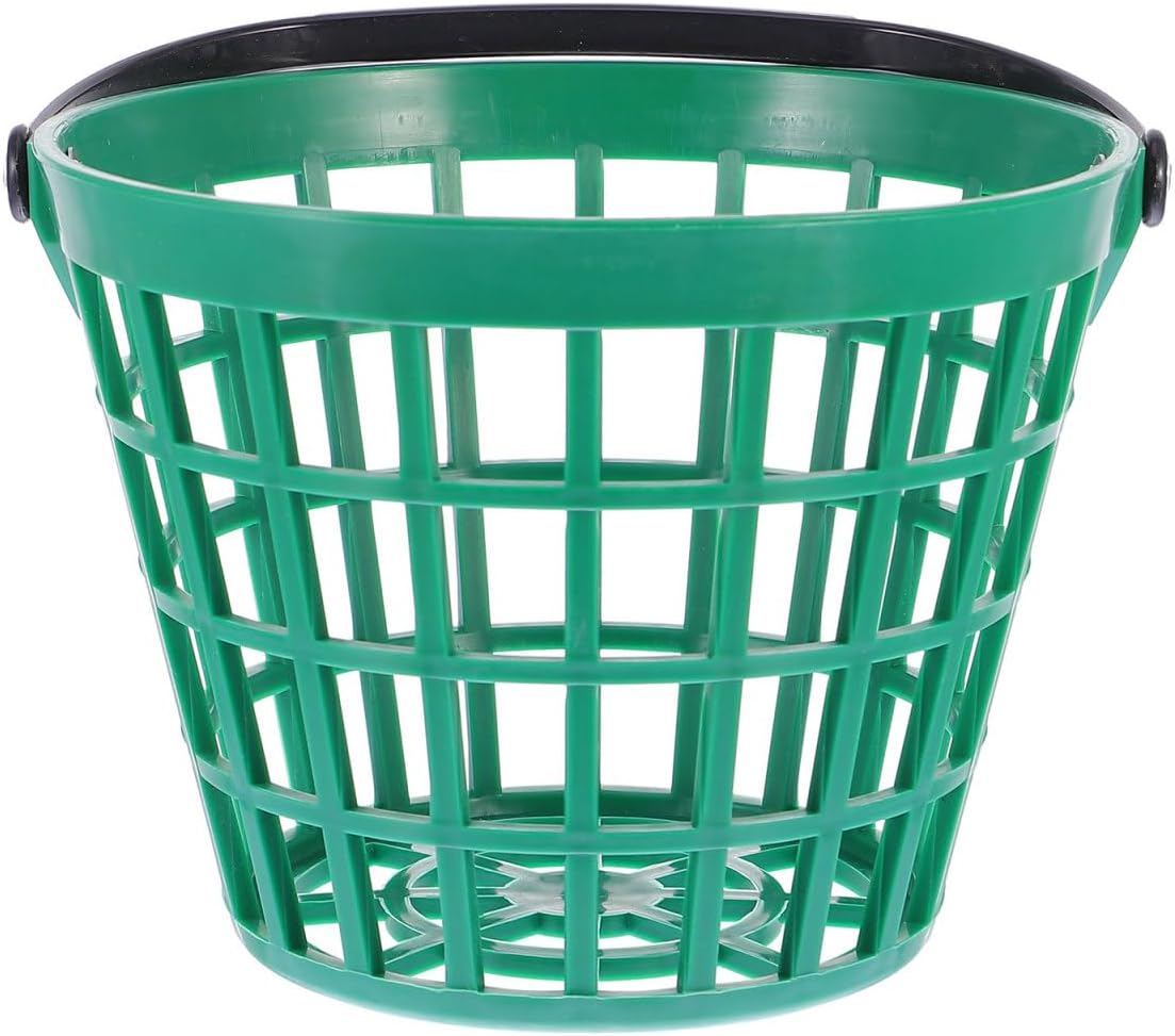 Garneck Golf Ball Basket Green Plastic Golfball Container with Handle ...
