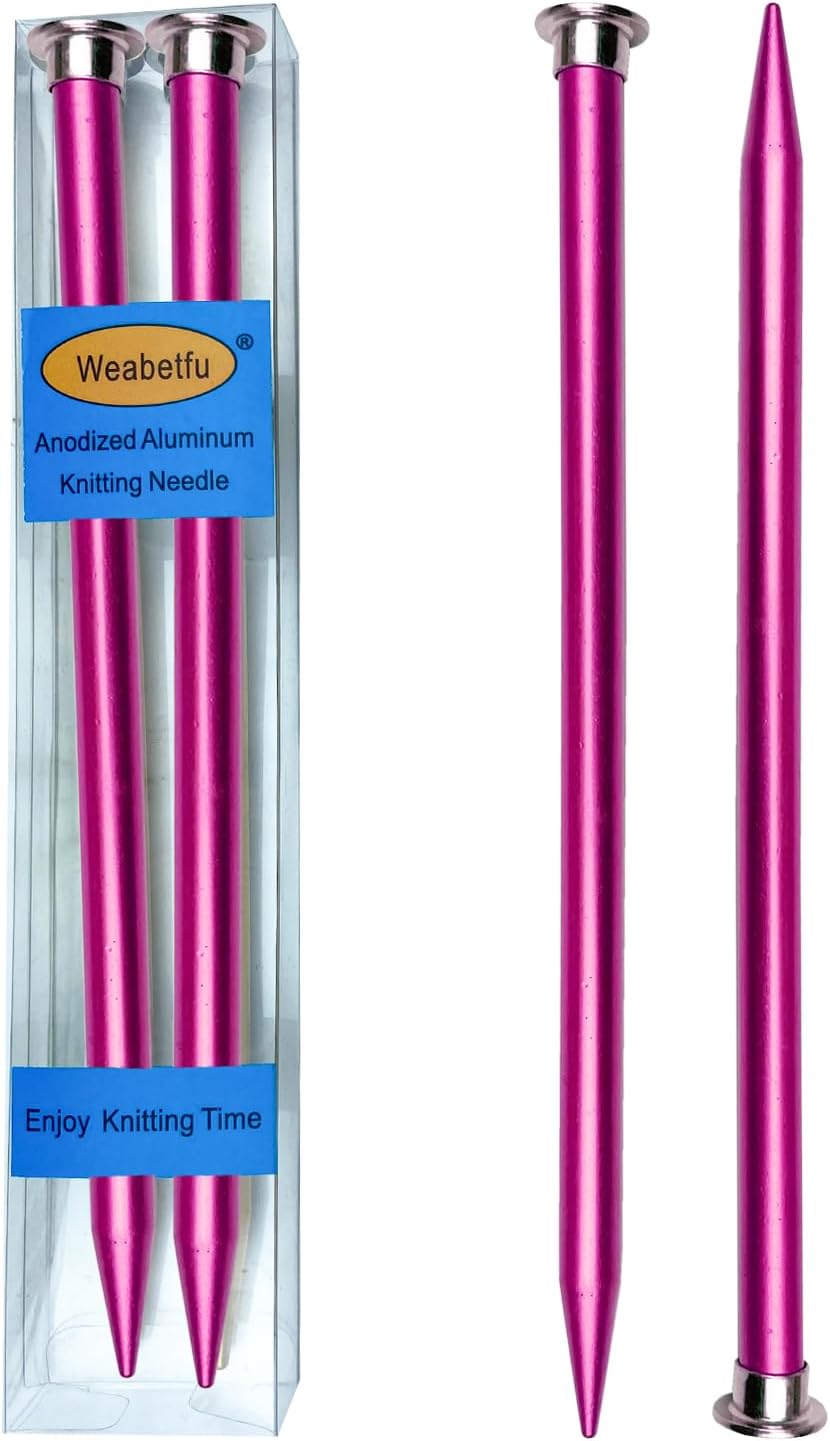 Amazon.com: Weabetfu Aluminum Metal Knitting Needle,Colored Straight ...