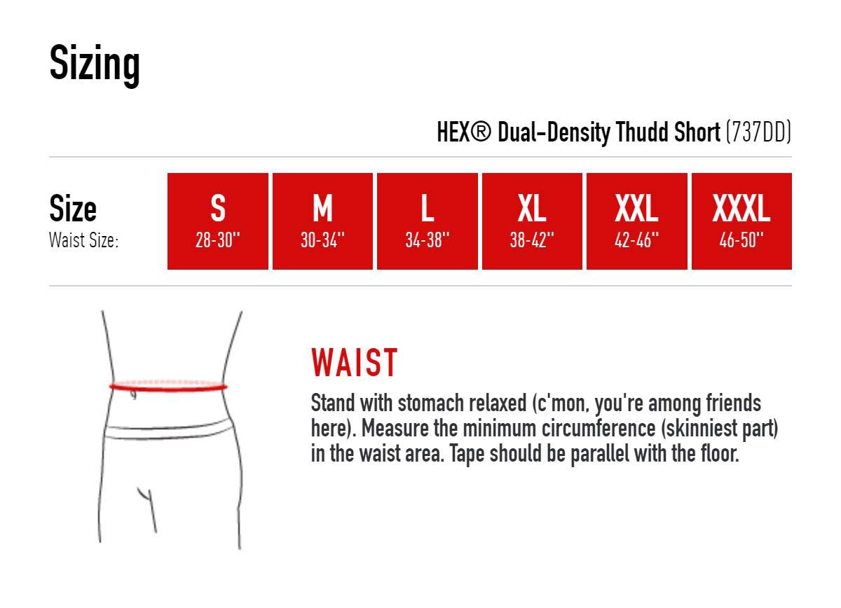 Snapklik.com : HEX Dual-Density Thudd Short, Dual-Density Pads For ...