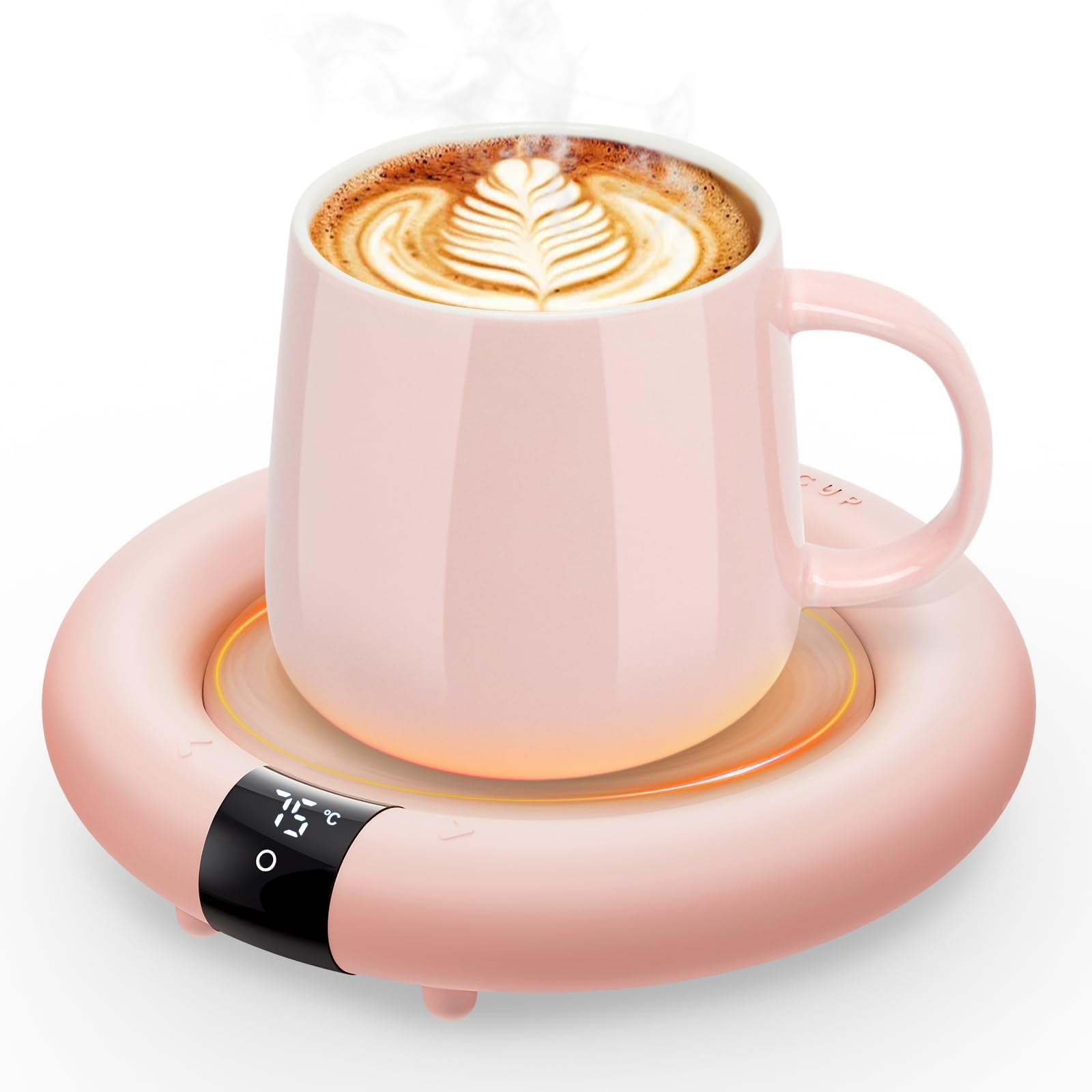 Amazon.com: Bsigo Cute Cat Mug Set with Electric Smart Mug Warmer for ...