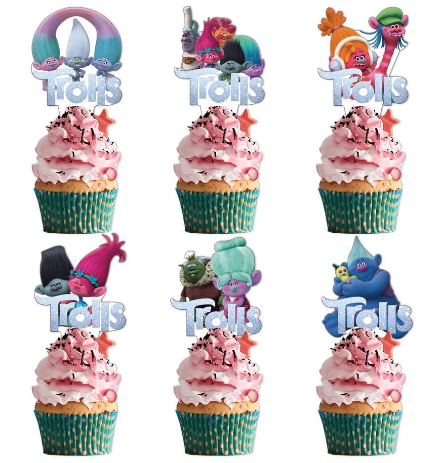 Amazon.com: 24Pcs Cute Sprite Cake Toppers,Cute Sprite Birthday Party ...