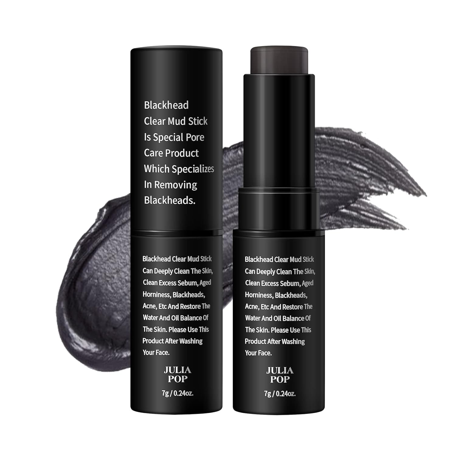 Amazon.com : Easilydays Bamboo Charcoal Blackhead Clear Mud Stick for ...