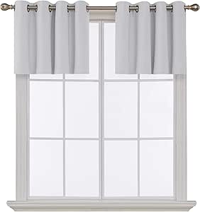 Amazon.com: Sky Wave Grommet Top Blackout Curtain Valance - Window ...