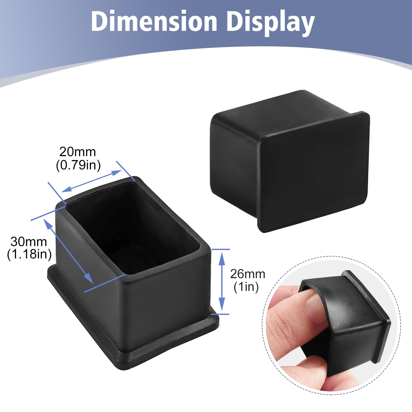 Snapklik.com : Rectangle Furniture Leg Protectors 1.18 X 0.79 ...