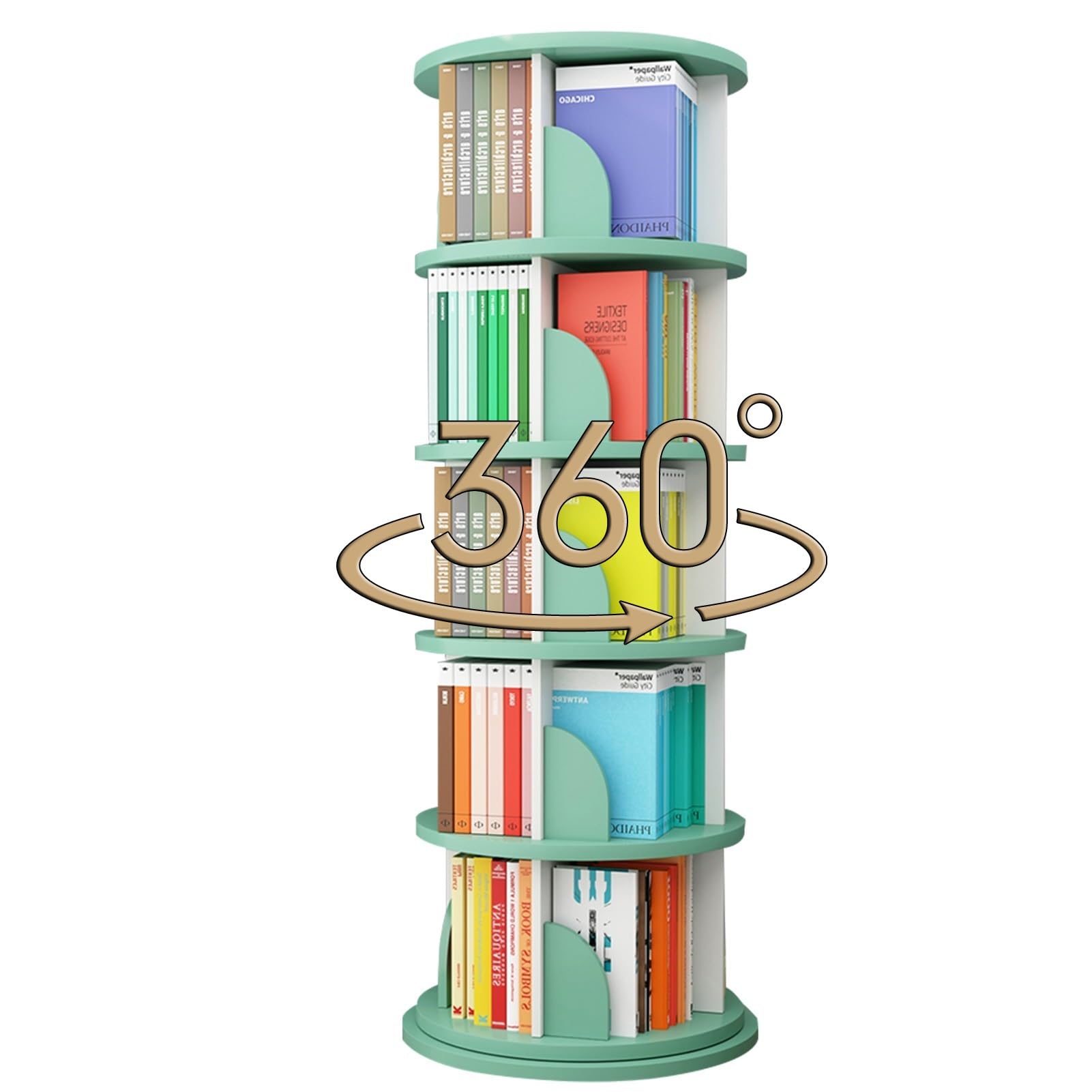 Amazon.com: Rotating bookshelf Multi-Tier Shelf Cubic Bookshelf space ...